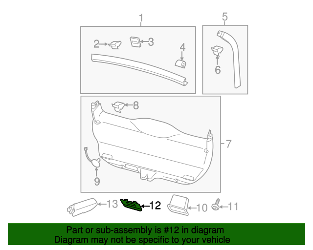 970-555-441-00-3G0 - Liftgate Trim Cover 2010-2013 Porsche Panamera ...