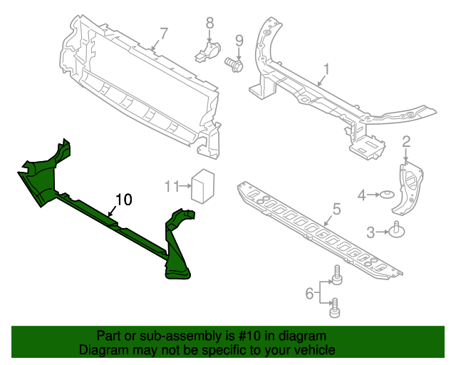 Lower Deflector - 2016-2019 Land Rover Range Rover Evoque (LR069699 ...