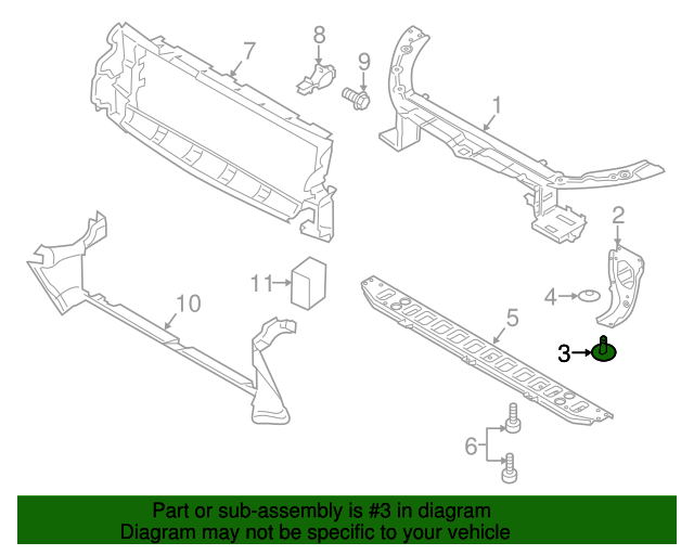 2008-2023 Land Rover Radiator Support Splash Shield Bolt LR028396 | OEM ...