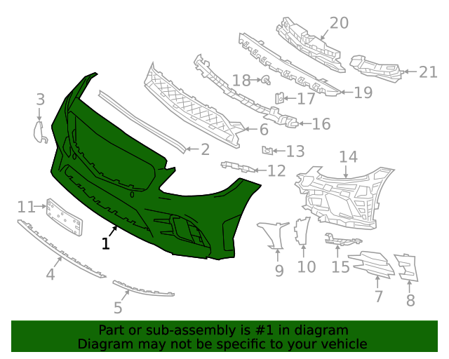 2019-2023 Mercedes-Benz C 300 Bumper Cover 205-880-23-05-9999 | MB OEM ...