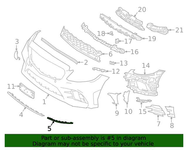 2019-2023 Mercedes-Benz Side Molding 205-885-86-02 | MB OEM Parts