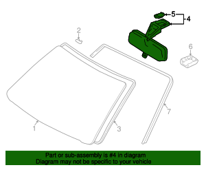 87810-12240-B3 - Mirror Inside 1988-2000 Toyota | Ourisman Toyota Parts