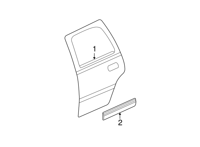 2003-2007 GM Body Side Molding 15199292 | GMPartsDirect.com