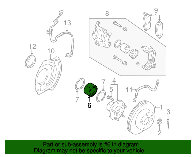 40210-2Y000 - Wheel Bearing 2000-2003 Nissan Maxima | Nissan Parts ...