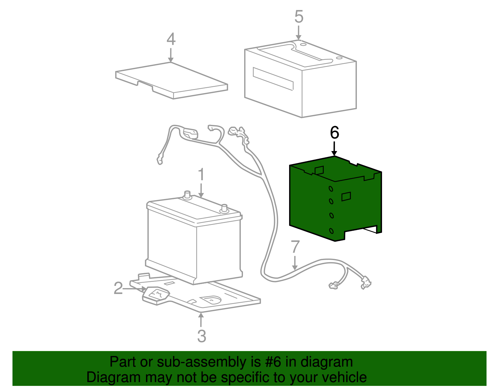 37112-38200 - Battery Cover 2003-2005 Hyundai Sonata | AutoNation Parts