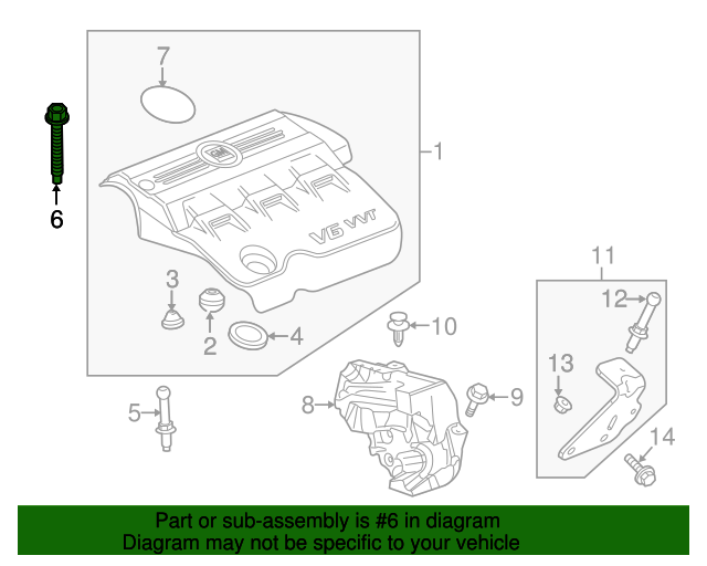 2014-2021 GM M6x1x35 Multi-Purpose Bolt 11611795 | TascaParts.com