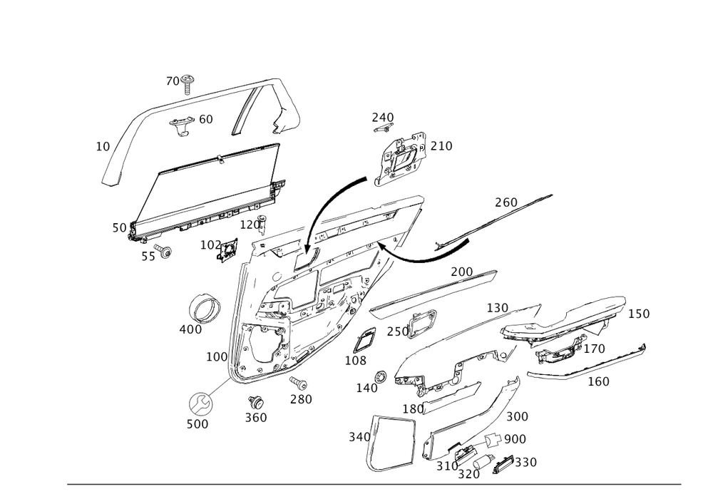 212-730-98-22 - Trim Strip 2010-2016 Mercedes-Benz | Mercedes-Benz USA ...