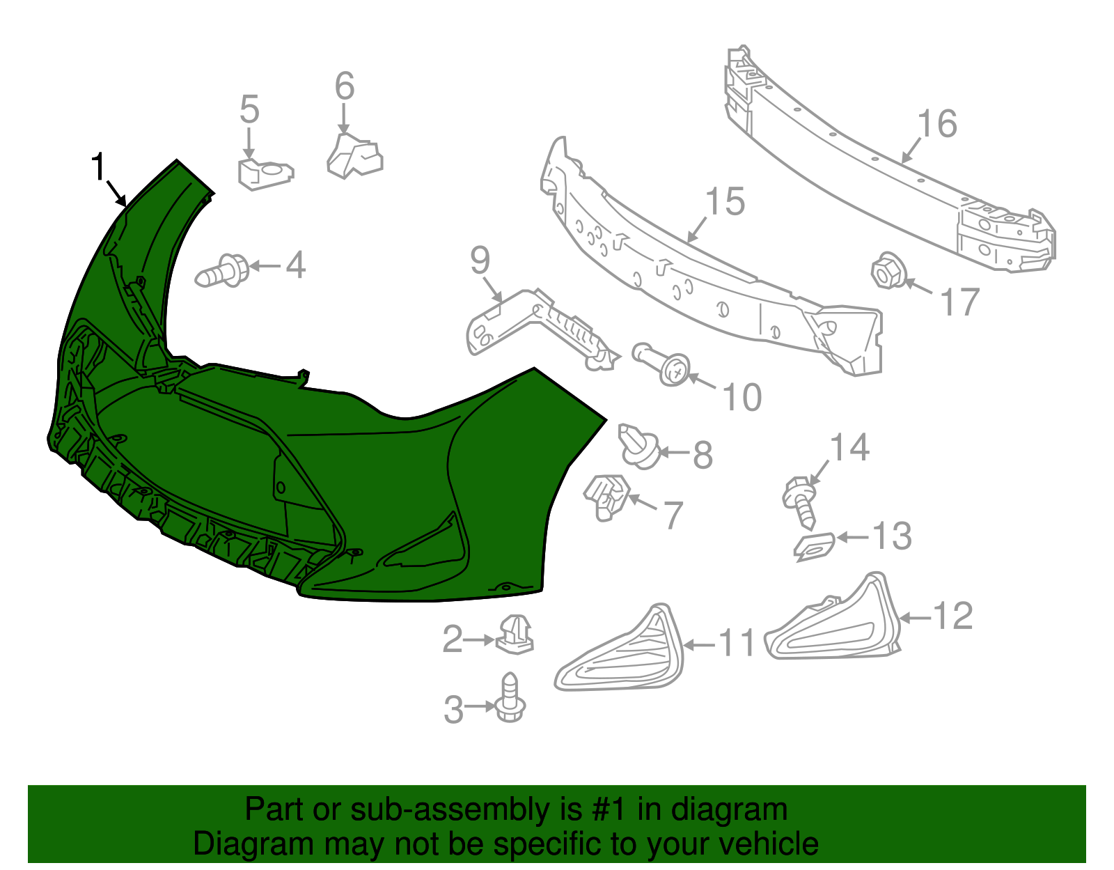 52119-03907 - Cover Front Bumper L C 2017-2019 Toyota Corolla | Longo ...