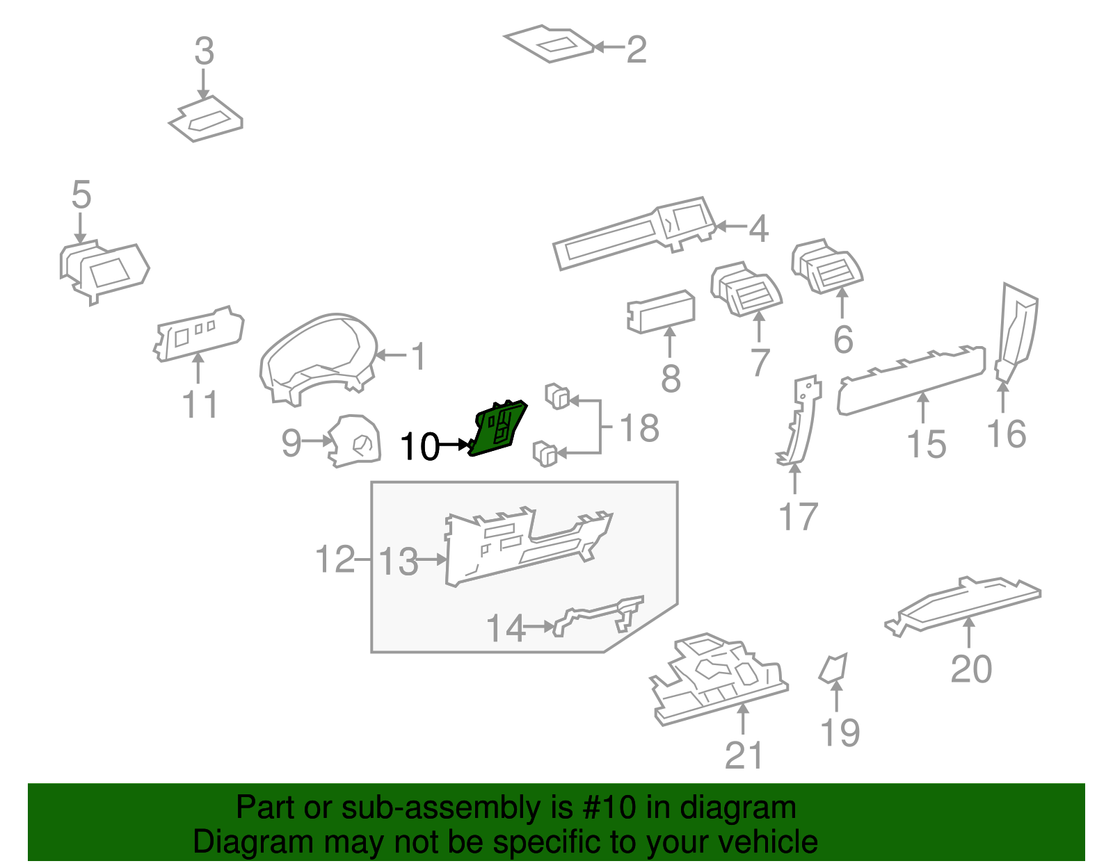 55480-60290-C0 - Switch Panel - 2010-2020 Lexus GX460 | My L Parts