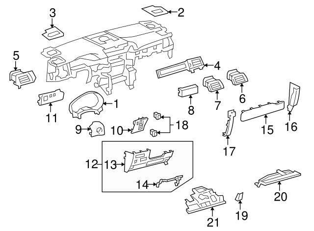 2010-2023 Lexus GX460 Switch Panel 55480-60290-C0 | Express Lexus Parts