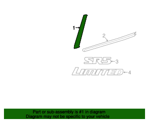 7592404010 - Black Out Tape 2016-2023 Toyota Tacoma | AutoNation Parts