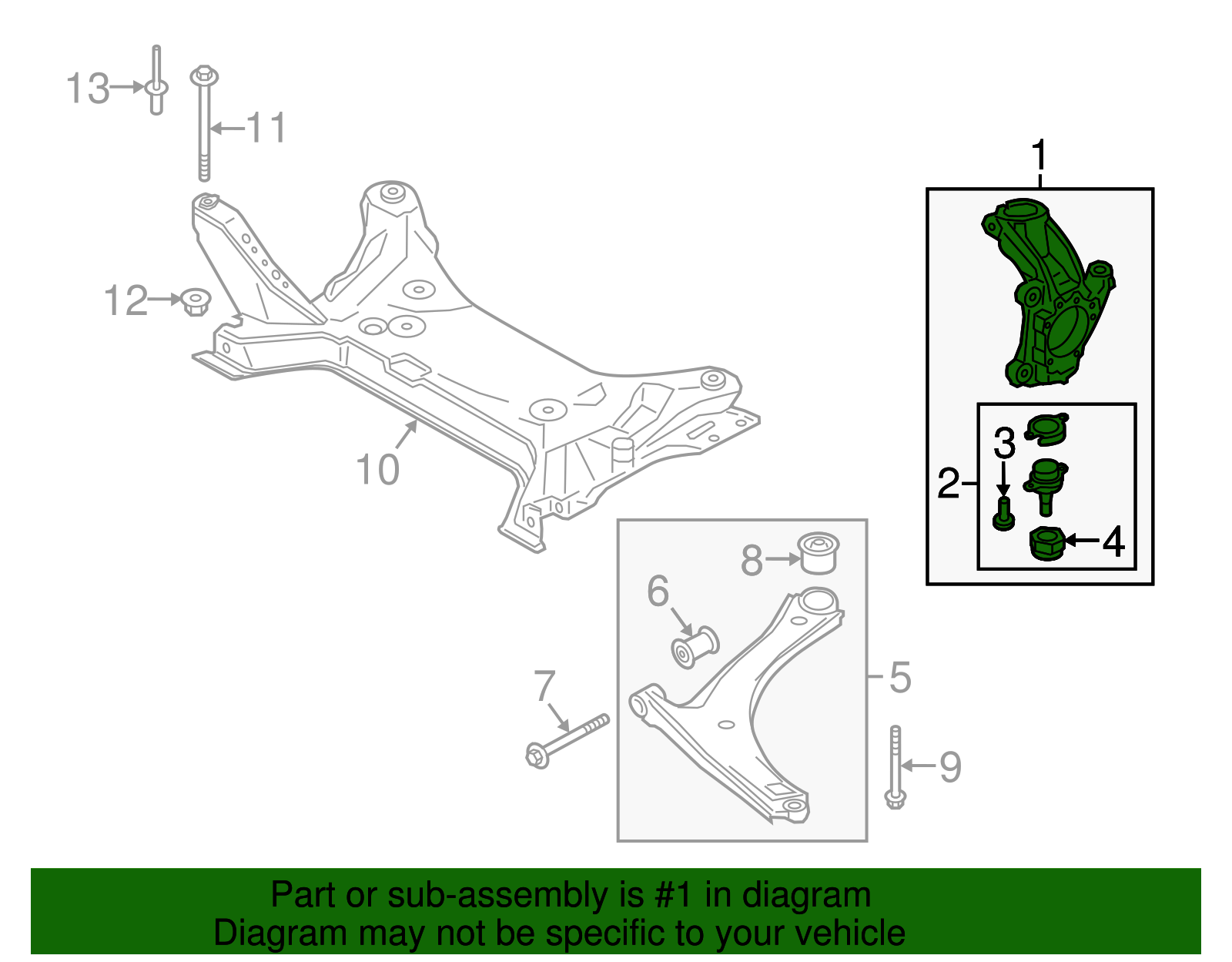 MEF-478 - Motorcraft™ Knuckle 2015-2019 Ford | AutoNation Parts