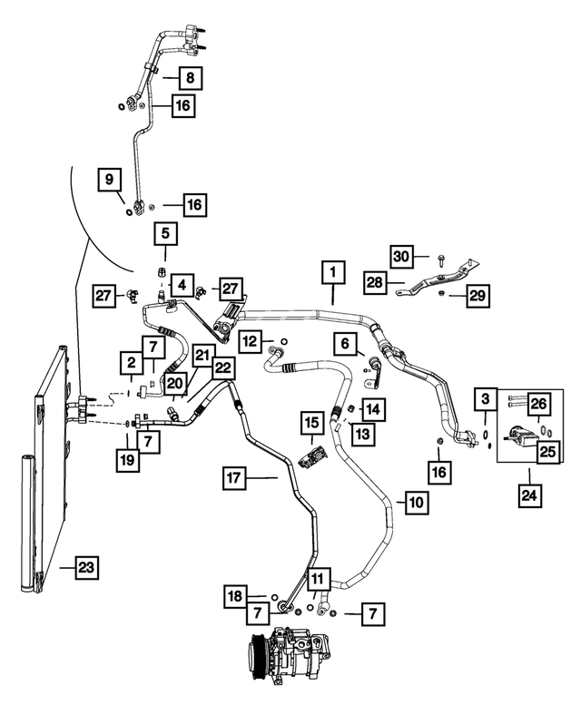 2014-2018 Ram A/C Liquid Line 68186691AE | Mopar eStore