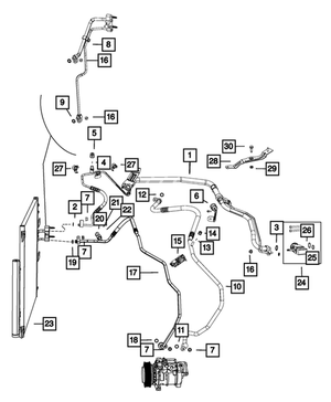 2014-2024 Ram A/C Line Bracket 68143798AA | Mopar.com National eStore