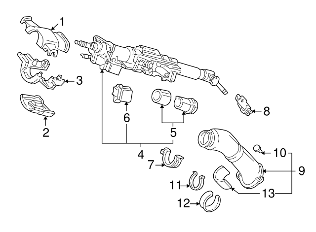 Genuine OEM Acura - Steering Sensor Assembly Part# 53390-SL0-A01 ...