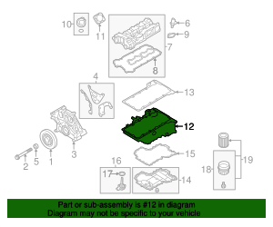 Genuine BMW 11-13-7-843-141 | Upper Oil Pan | FREE Shipping on Most ...