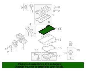Genuine BMW 11-13-7-843-145 | Upper Oil Pan Gasket | FREE Shipping on ...