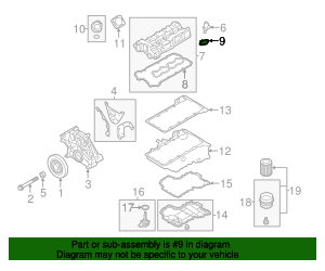 11127614701 - 2012-2019 BMW Valve Cover Gasket (11-12-7-614-701) | BMW ...