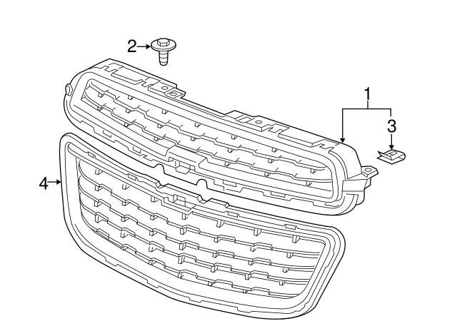 94560930 Grille - New OEM Part From GM Parts Direct | GM Parts Store