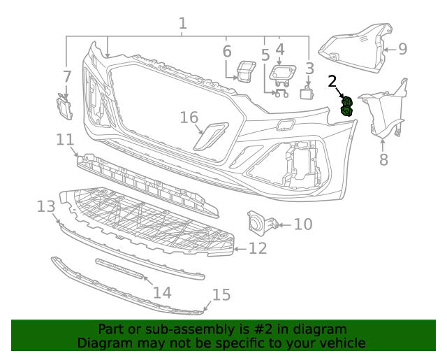 8W6-807-277-A - Bumper Cover Retainer 2019-2024 Audi | Audi OEM Parts