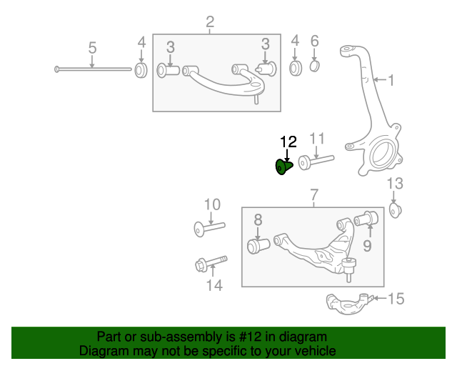 48452-04020 - Alignment Camber Adjusting Eccentric (Front) - 2010-2022 ...