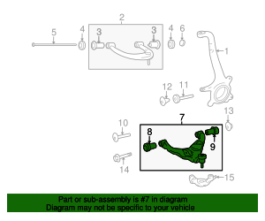 48068-60040 - Suspension Control Arm (Right, Front, Lower) - 2010-2023 ...