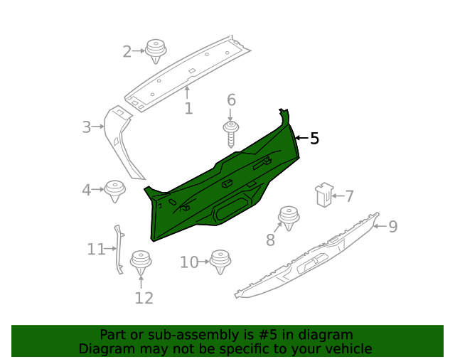 51-49-7-479-055 - Liftgate Trim 2019-2024 BMW X5 | AutoNationParts.com