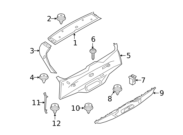 51-49-7-442-972 - Side Gate Trim - 2019-2023 BMW X5 | Buy BMW Parts Now