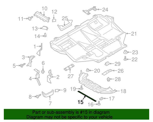 2016-2018 Ford Focus Lower Deflector AM5Z-17626-B | TascaParts.com