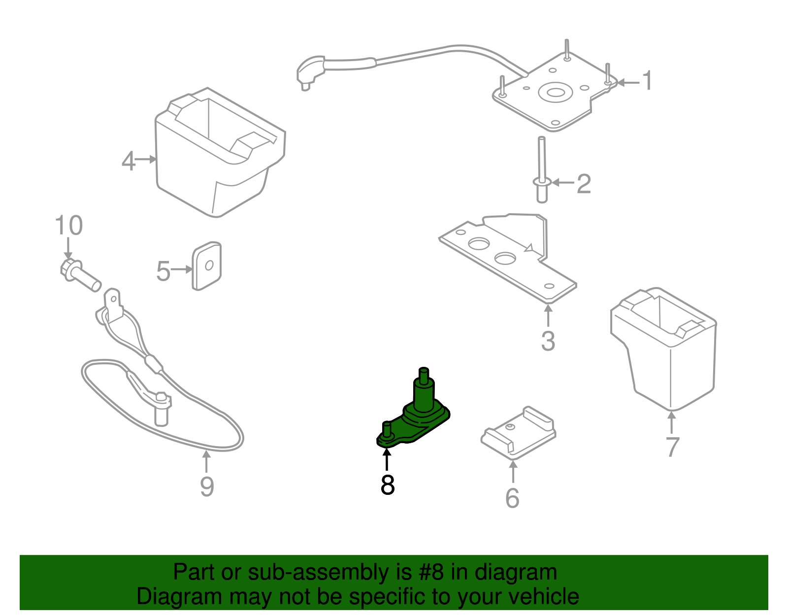 2015-2024 Ford Spare Tire Stud BK2Z-1424-B | QuirkParts