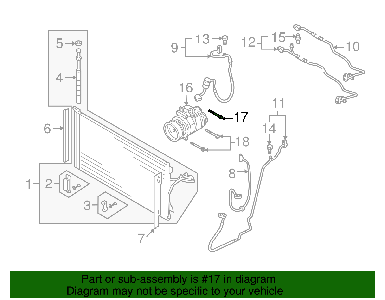 2008-2010 Volkswagen Touareg Compressor Assembly Mount Bolt N-106-727 ...