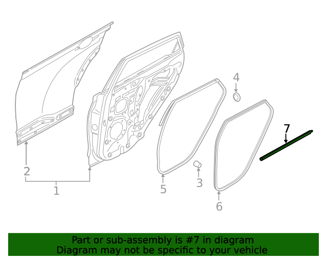 Hyundai - 83241-K2000 - Belt Weather-Strip - 2020-2024 Hyundai Venue ...