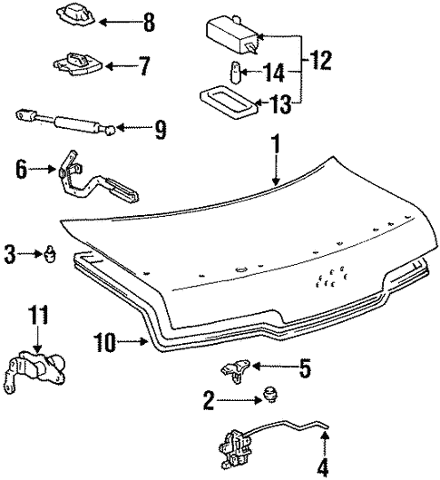 Lid & Components for 1996 Lexus SC400 | SSL Parts