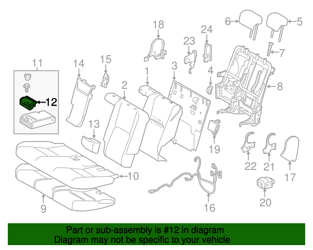 66990-78010-C1 - Seat Armrest Cup Holder 2015-2024 Lexus ...