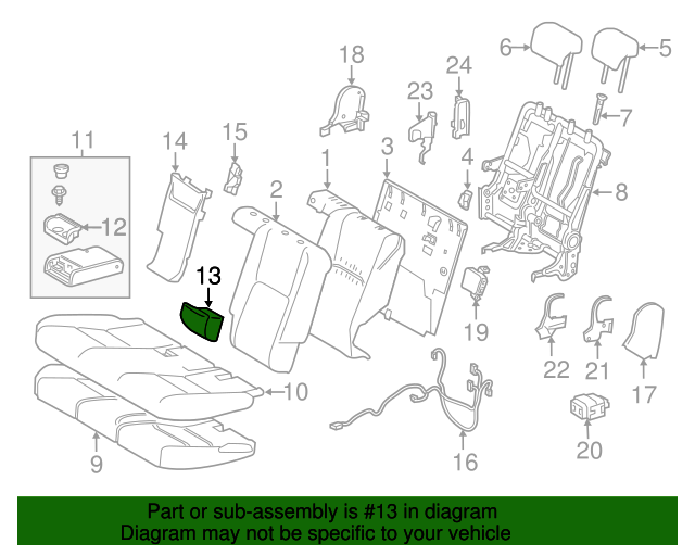 2015-2021 Lexus Armrest Base 72810-78030-A3 | OEM Parts Online