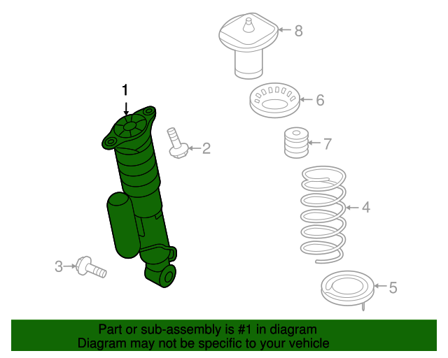31406011 - Shock Absorber - 2010-2017 Volvo XC60 | Volvo OEM Parts Direct