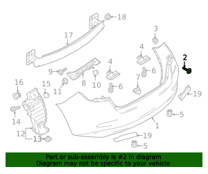 90118-WB496 - Bumper Cover Screw - 2016-2020 Toyota | OEM Genuine Parts