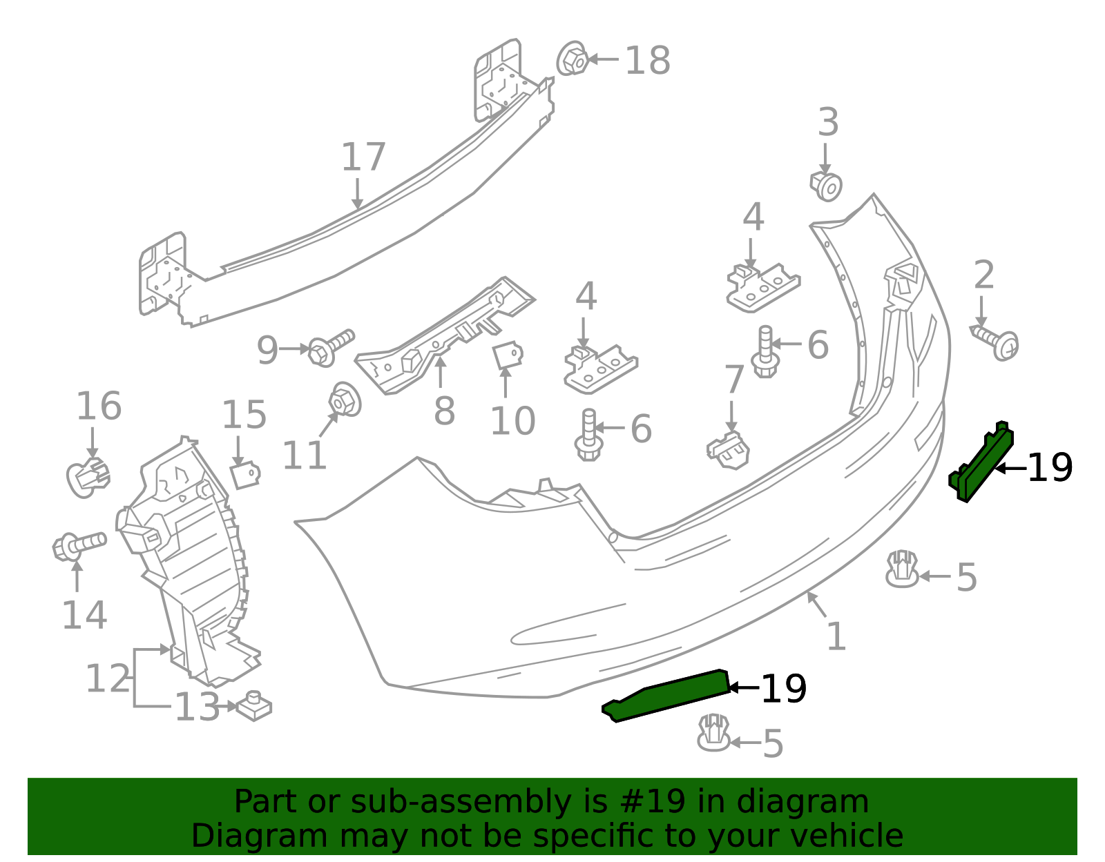 Genuine Toyota Reflector part# 52163-WB002 for 2016-2020 Toyota ...