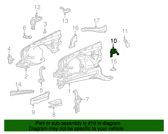 1994-2006 Mercedes-Benz Bracing 210-626-01-19 | Mercedes-Benz Parts