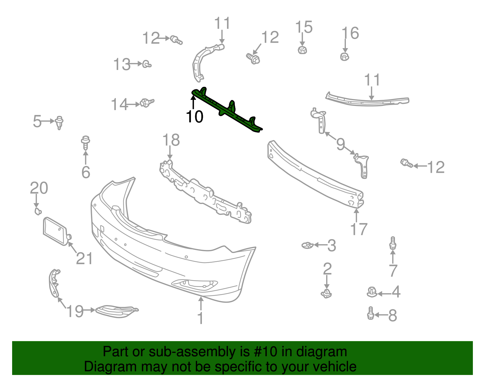 Toyota Upper Reinforced Part# 52029aa030 | Toyota Of Colorado Springs Parts