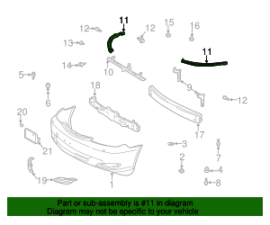 Genuine Toyota Outer Reinforced part# 52125-AA020 for 2002-2006 Toyota ...