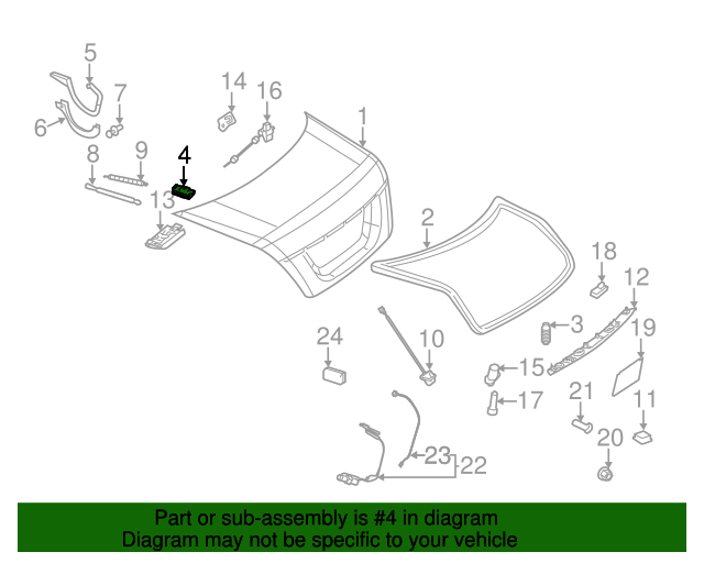 203-750-00-97 - Trunk Lid Bumper - 2001-2021 Mercedes-Benz | World ...
