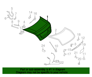 2011-2014 Mercedes-Benz Trunk Lid 216-750-07-75 | MB OEM Parts