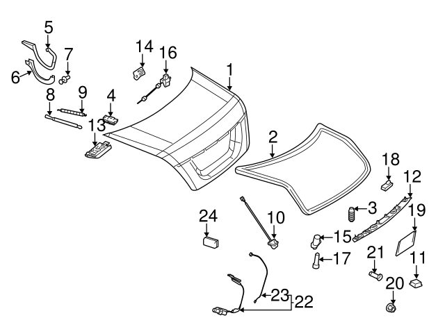 203-750-00-97 - Trunk Lid Bumper - 2001-2021 Mercedes-Benz | World ...