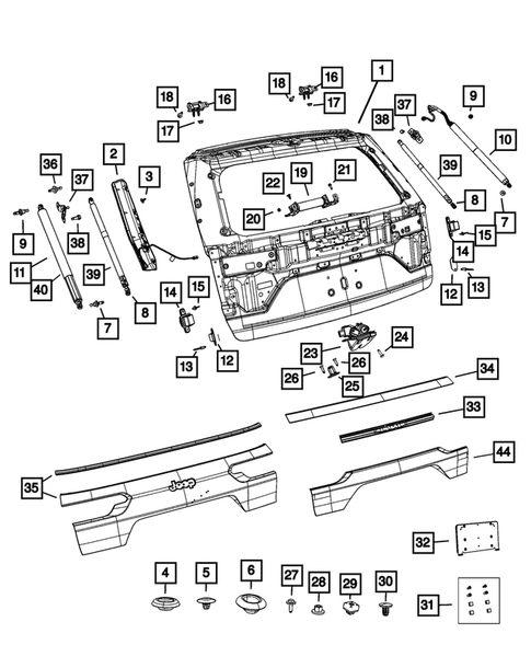 Liftgates and Tailgates for 2023 Jeep Grand Cherokee | Mopar Auto Parts ...