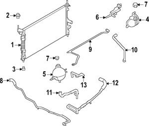 2022-2024 Ford E-Transit Motorcraft™ Drive Motor Inverter Radiator Hose ...