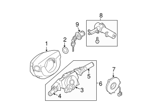 25560-9CH2D - Steering Column Switch Housing 2007-2015 Nissan ...