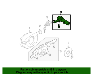 D8701-EA00A - Ignition Lock Cylinder 2005-2011 Nissan | AutoNationParts.com