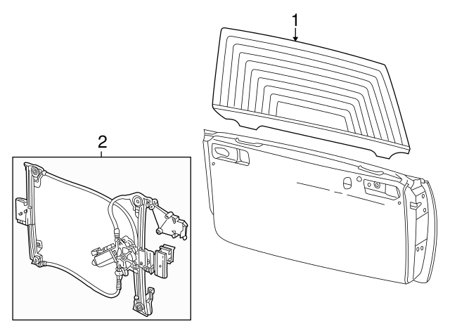 CVH101150 - Tailgate Window Motor 2002-2005 Land Rover Freelander ...