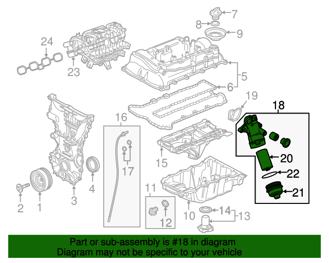 2016-2019 Buick Cascada Filter Assembly 55578713 GM | GMPartsDirect.com